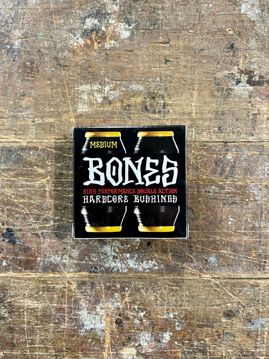 BONES BUSHINGS (JEU DE 4 GOMMES) MEDIUM BLACK – The Disturb House Skate ...