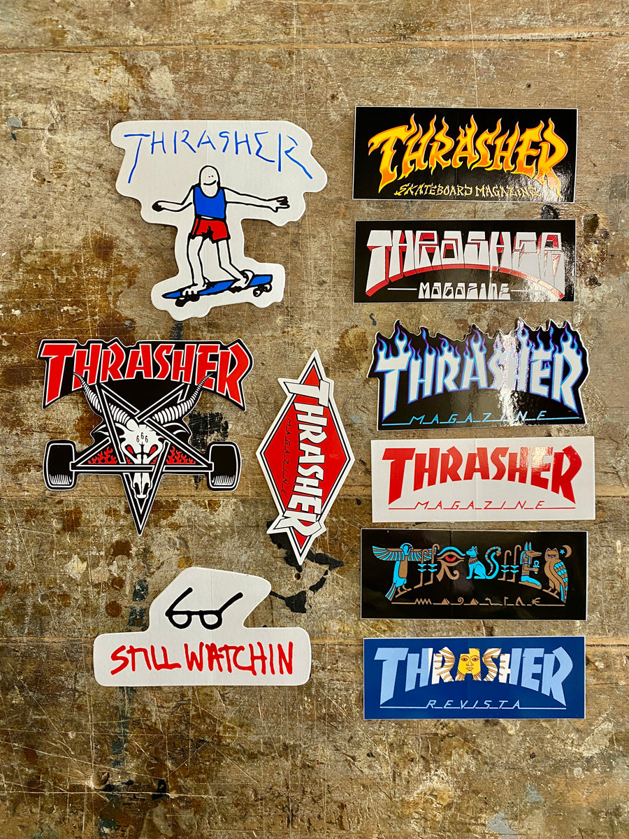 THRASHER STICKER COLLAGE ASSORTED (PACK DE 10) – The Disturb House ...